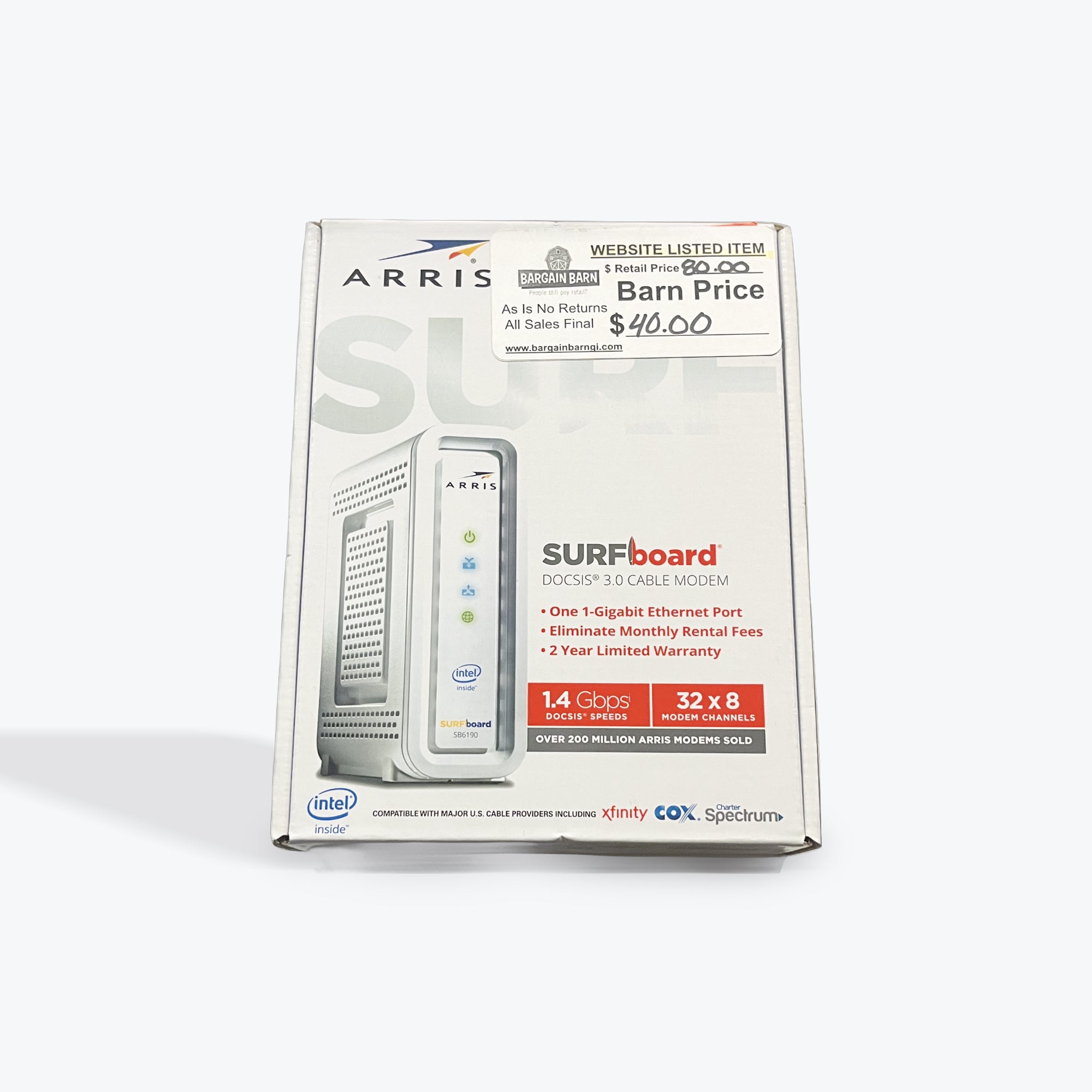 Arris - Surfboard SB6190 32 x 8 Docsis 3.0 Cable Modem | Bargain Barn
