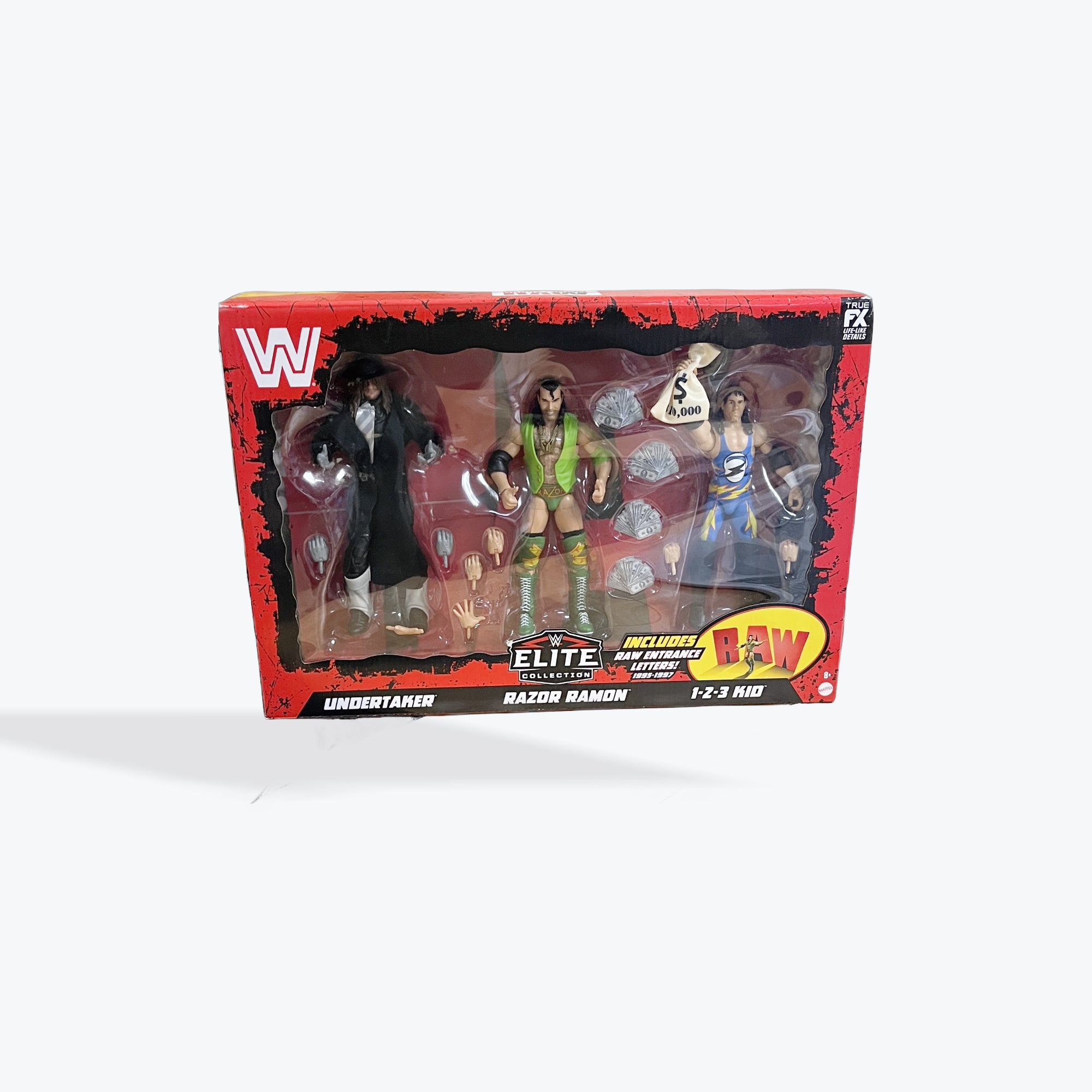 WWE Wrestling Monday Night Raw Undertaker 1-2-3 Kid Action Figure 3 ...