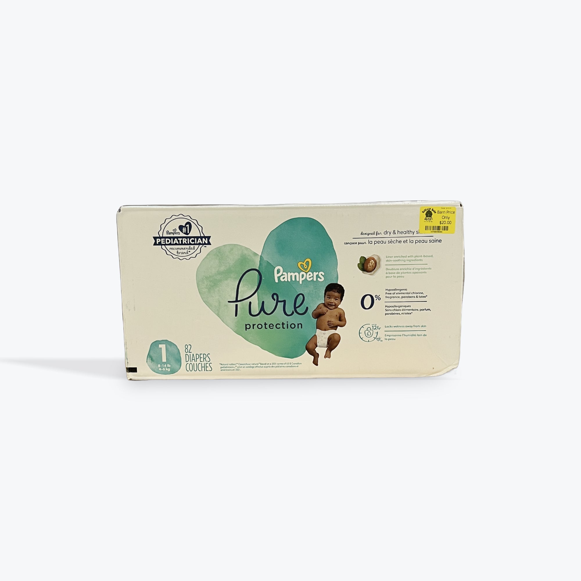 Pampers Pure Diapers Size 1 82 Diapers | Bargain Barn